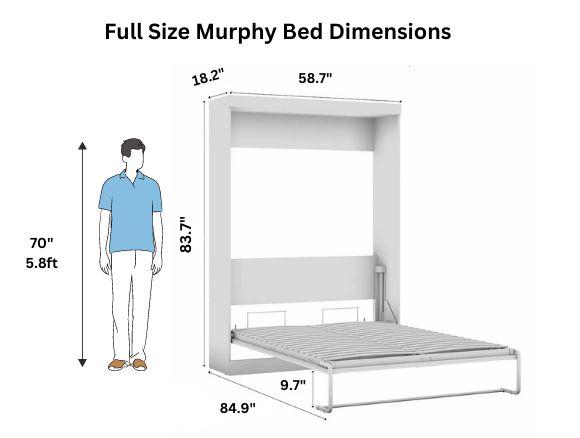 Murphy Bed Dimensions and Size Explained (Height, Width, Depth) Murphy Bed Dimensions and Size Explained (Height, Width, Depth)